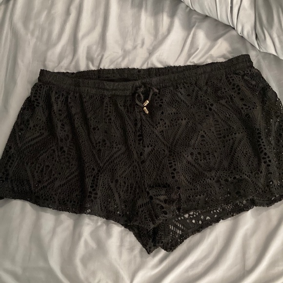 Cacique | Swim | Crochet Swim Shortsbottoms Black | Poshmark